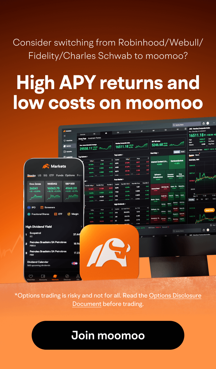 High APY returns and low costs on moomoo